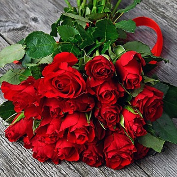 Flowers :: Red Roses Bunch